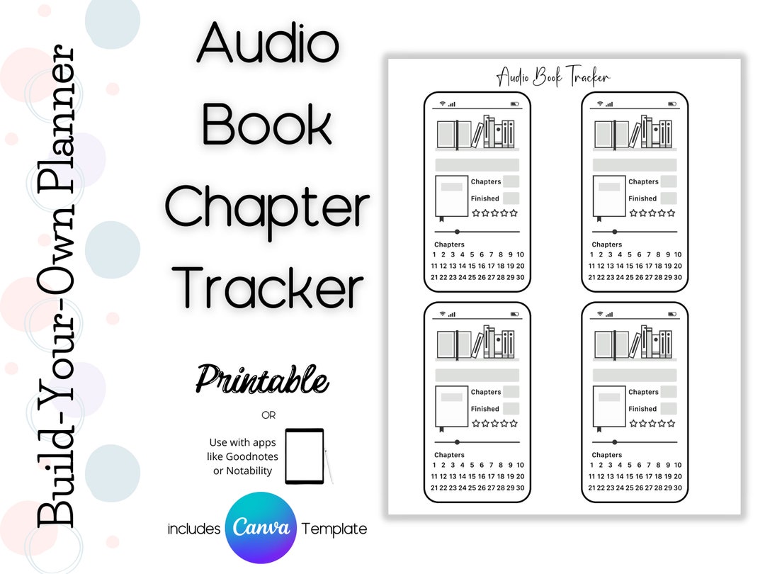Audiobook Tracker, Audiobook Log - Etsy