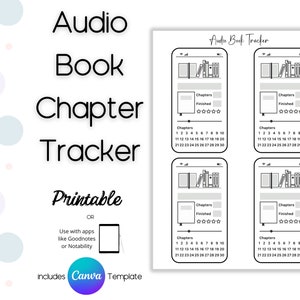 Audiobook Tracker, Audiobook Log - Etsy