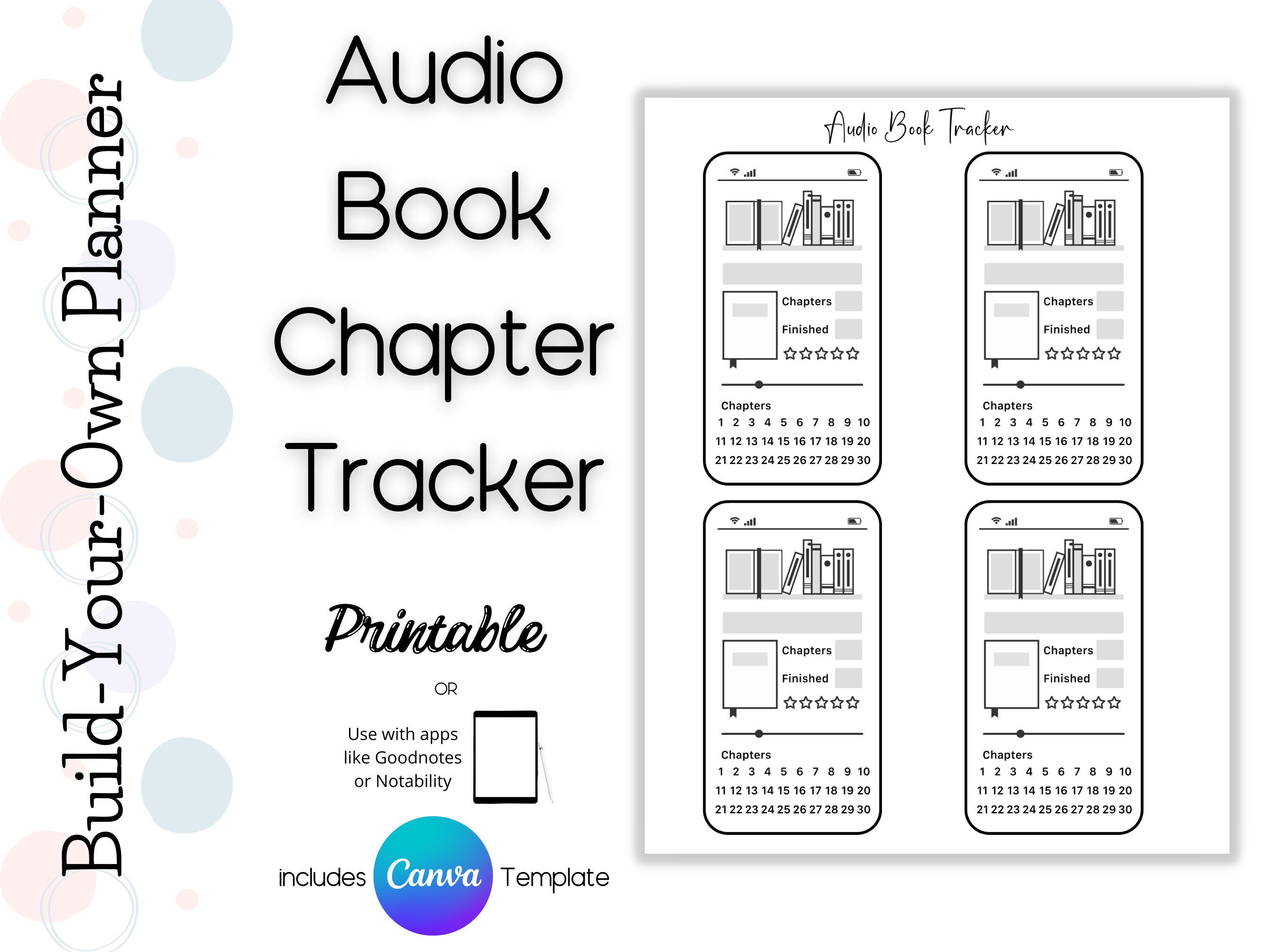 Audiobook Tracker, Audiobook Log - Etsy