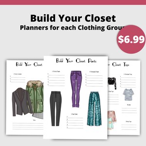 Printable Wardrobe Planner Outfit Planner | Etsy
