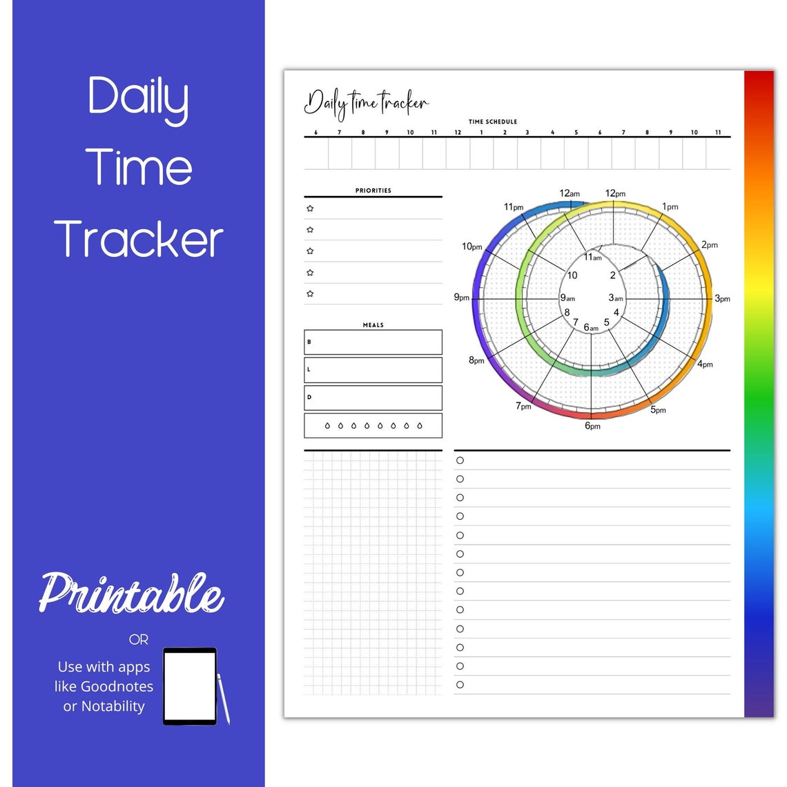 Time Tracker, Daily Time Tracker, Time Management - Etsy