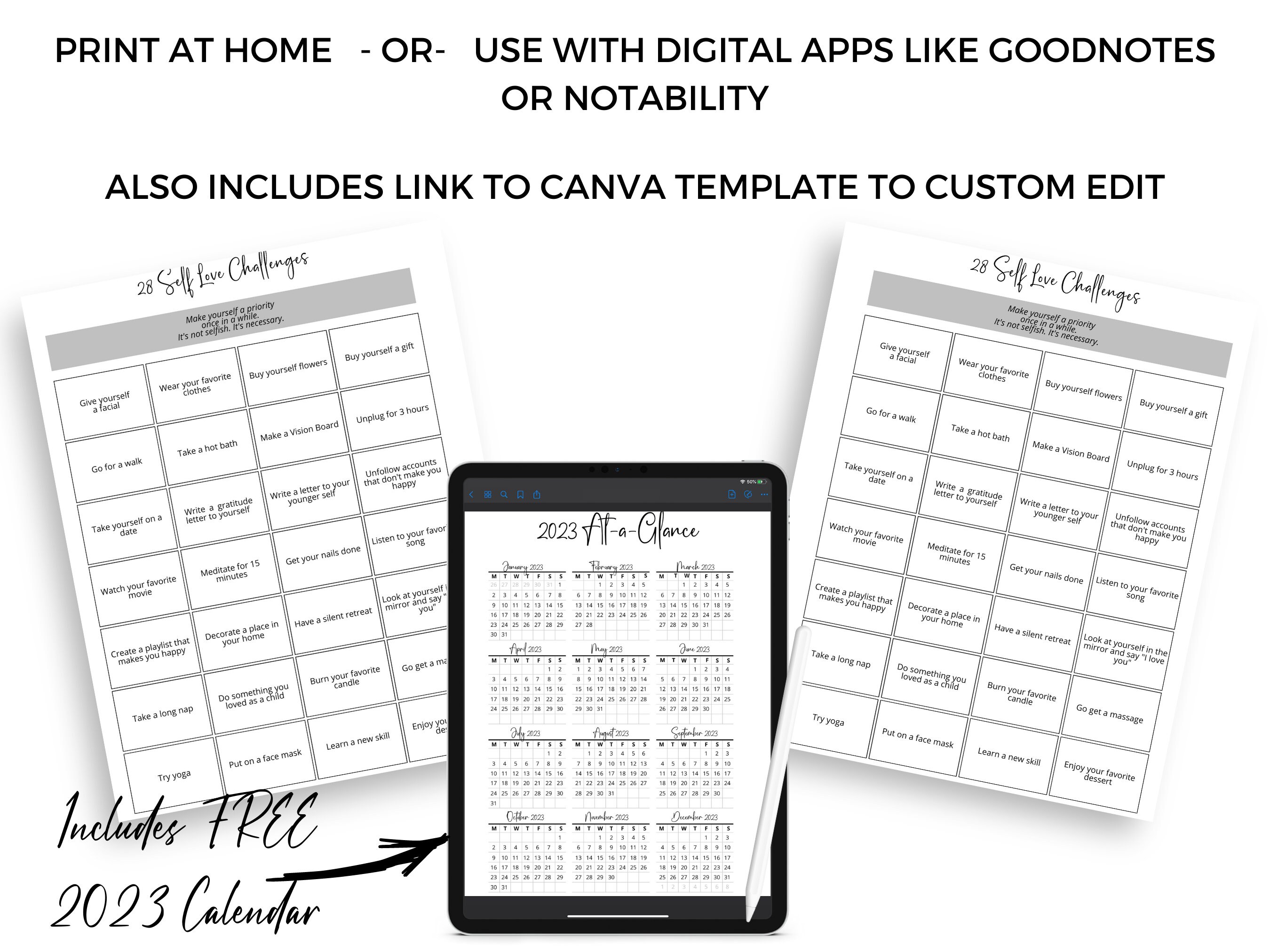 28 Day Self Care Challenge, 28 Day Self Love Challenge, Self Care for ...