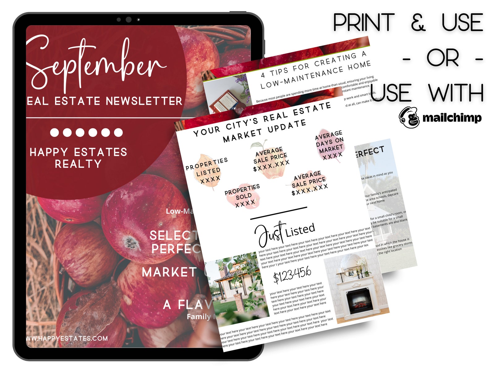 Real Estate September Newsletter, Real Estate Marketing, Realtor ...