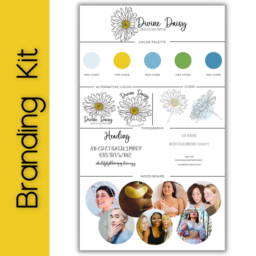 Branding Kit, Brand Kit, Branding Package, Youthful Logo, Flirty Logo ...