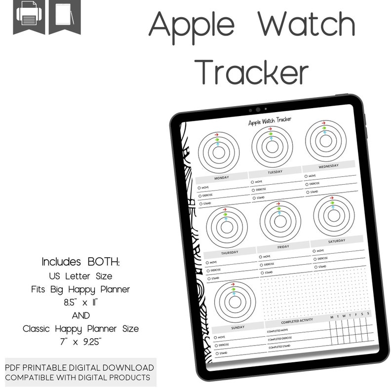 Apple Watch Fitness Tracker Workout Tracker Goal Tracker - Etsy