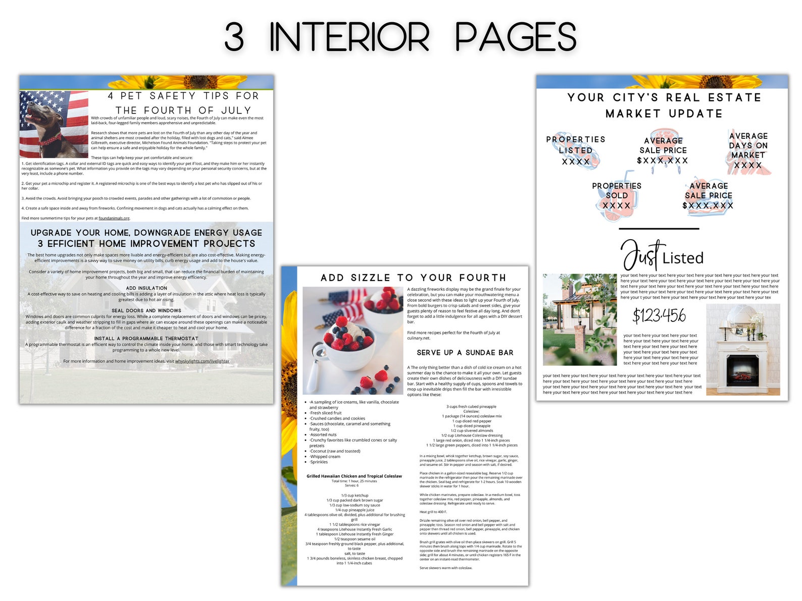 Real Estate July Newsletter, Real Estate Marketing, Realtor Newsletter ...