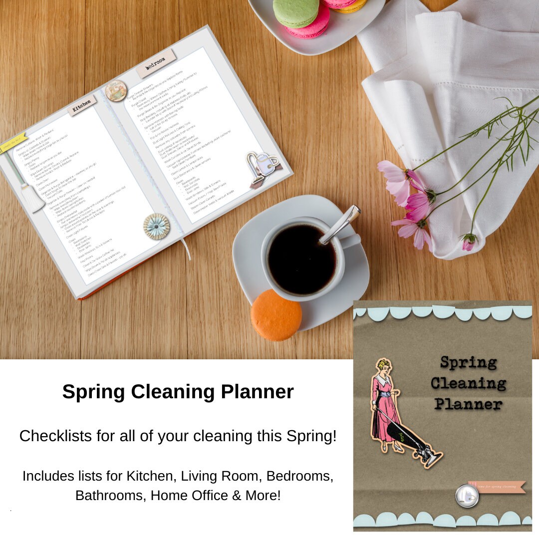 Spring Cleaning Planner and Checklist Printable | Etsy