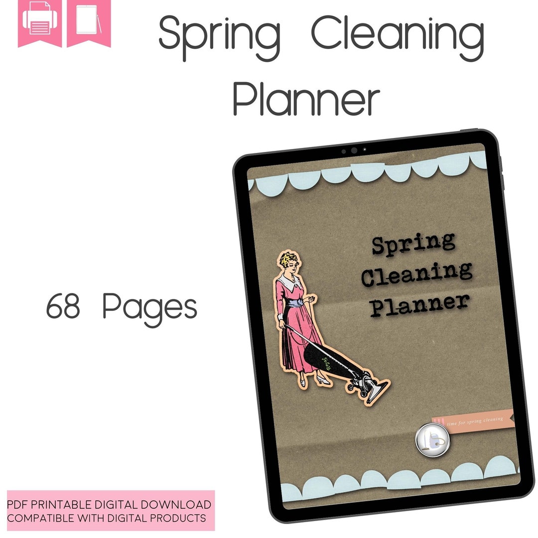 Spring Cleaning Planner and Checklist Printable - Etsy