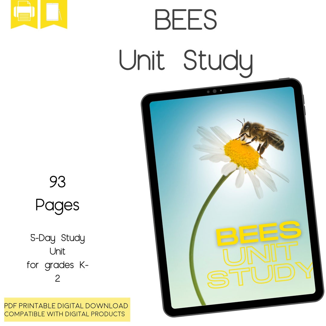 Bees Unit Study, Homeschool Unit Study, K-2 Homeschool, Bee Lapbook - Etsy