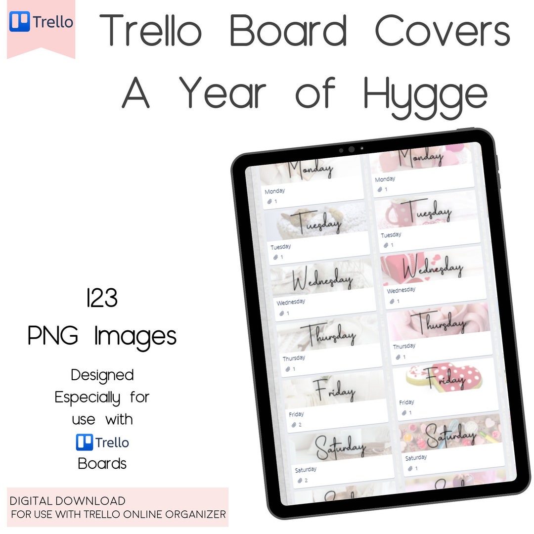 Trello Planner Cover Cards, Trello Week Planner Cover Cards - Etsy