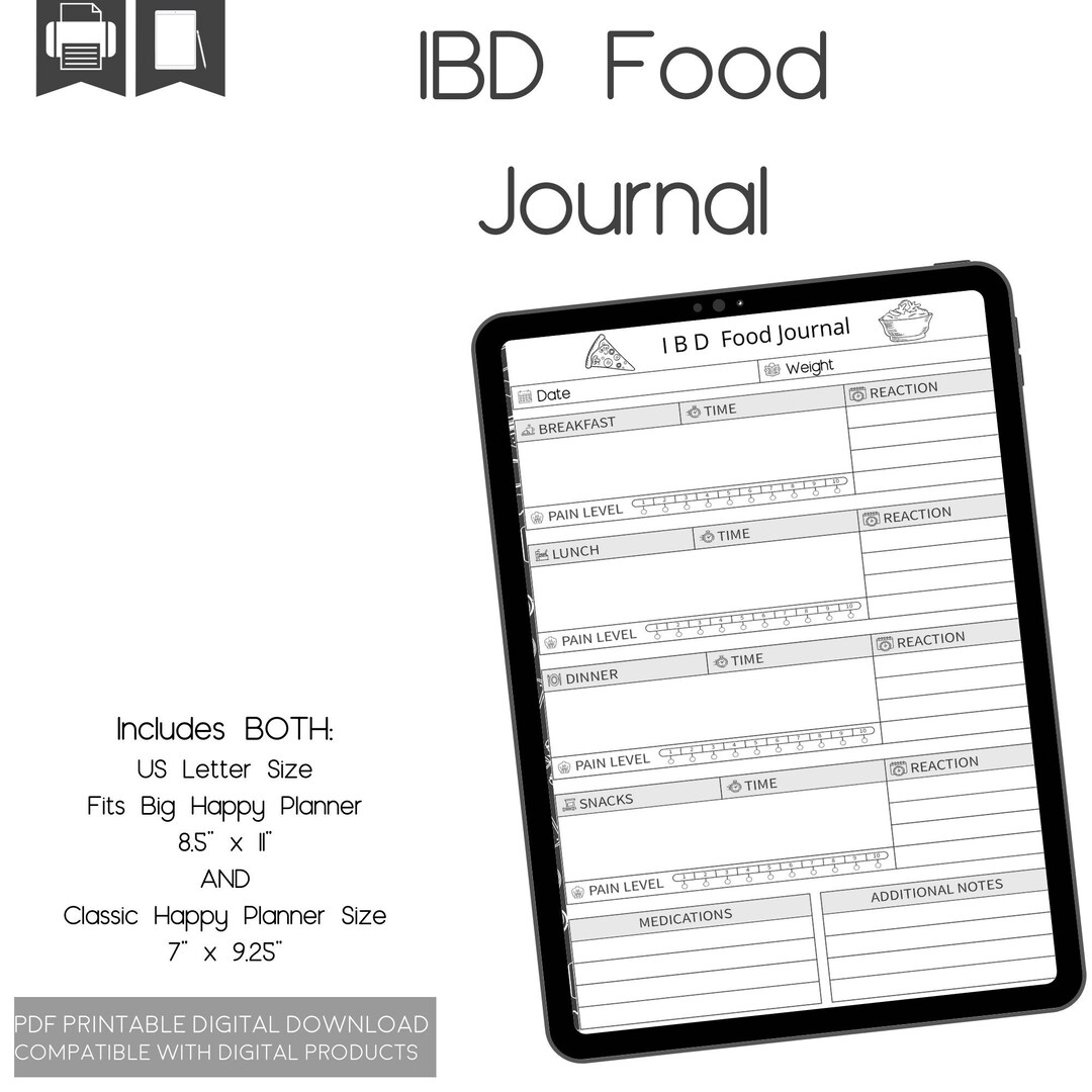 IBS Symptom Tracker, Food Sensitivity Log, Daily Symptom Journal, IBS ...