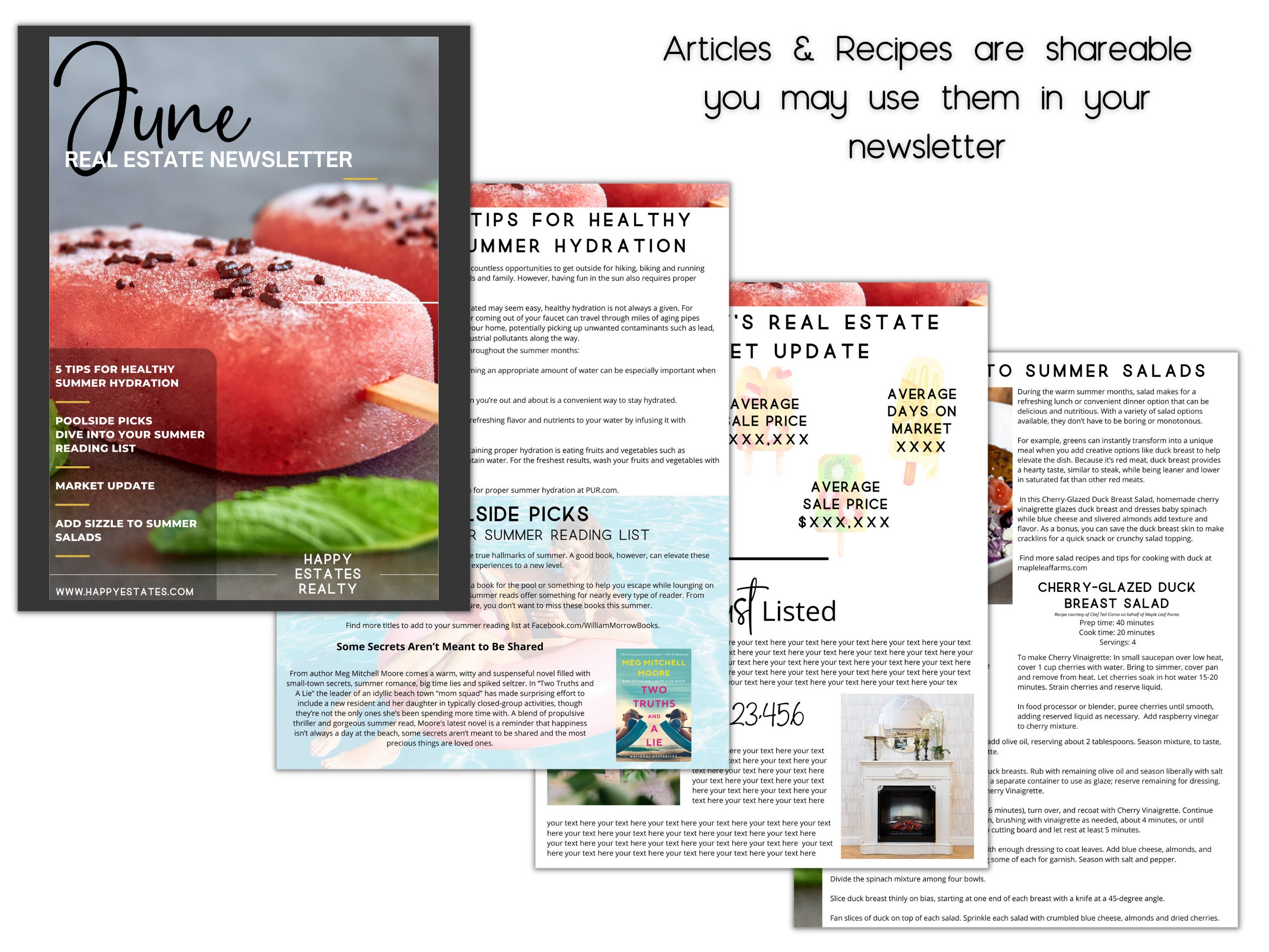 Real Estate June Newsletter, Real Estate Marketing, Realtor Newsletter ...