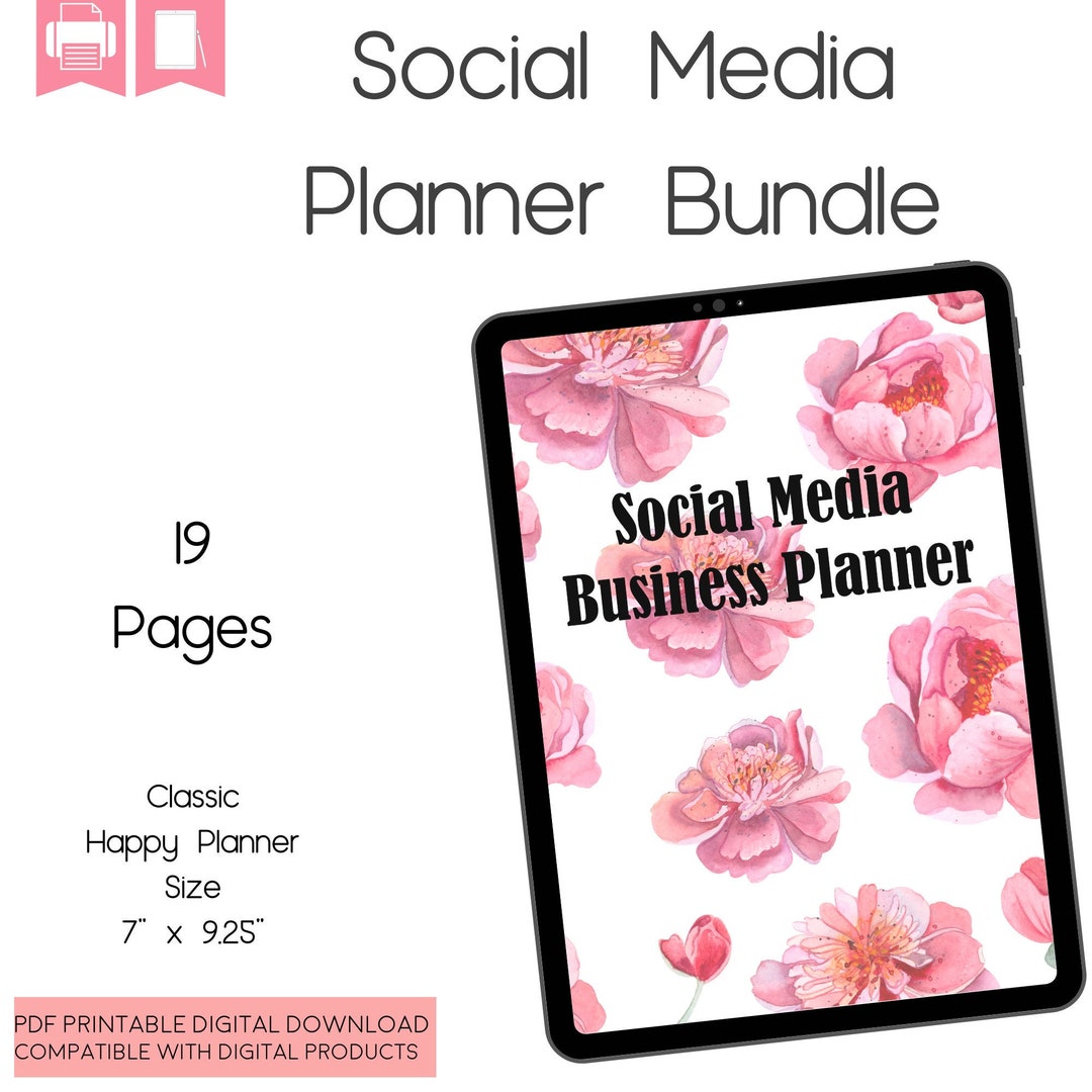 Social Media Content Planner, Blog Post, Content Strategy, Printable ...