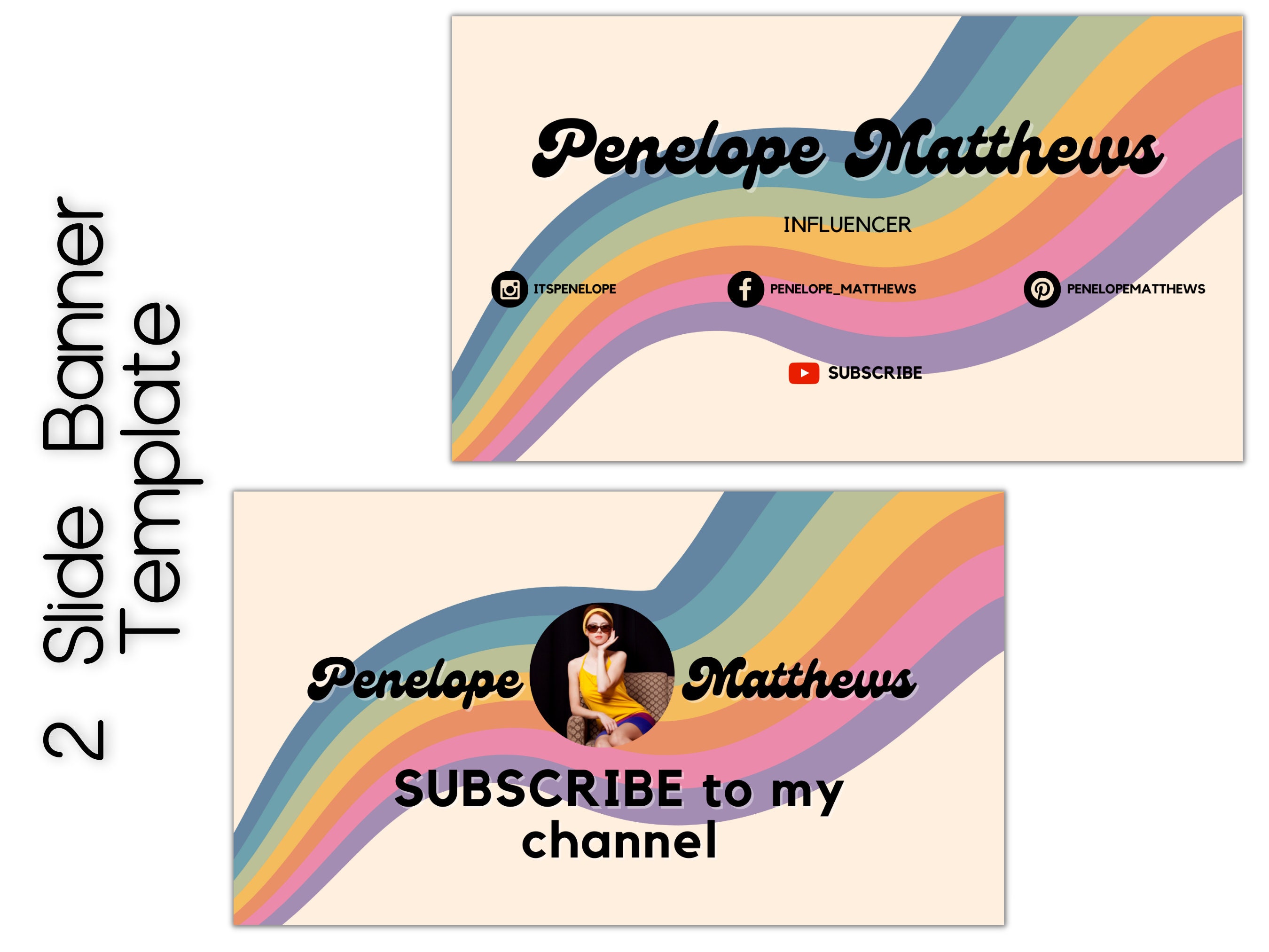 Youtube Channel Kit, Youtube Branding Kit, Youtube Template, Retro - Etsy