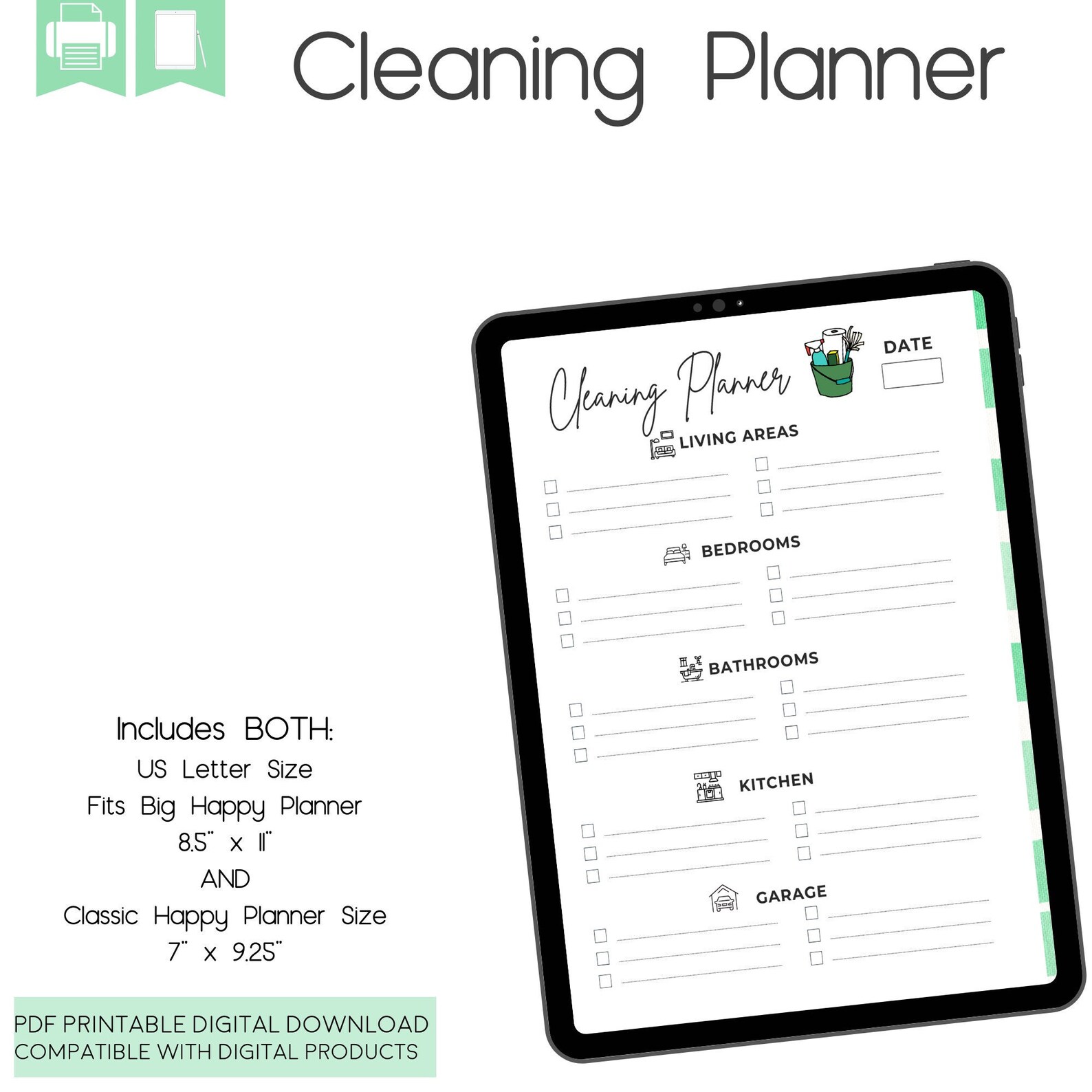 Cleaning Log Printable Cleaning Tracker Home Maintenance | Etsy
