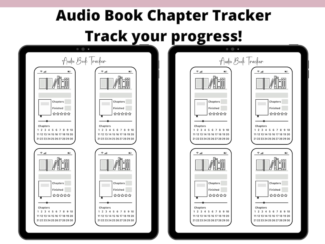 Audiobook Tracker, Audiobook Log - Etsy