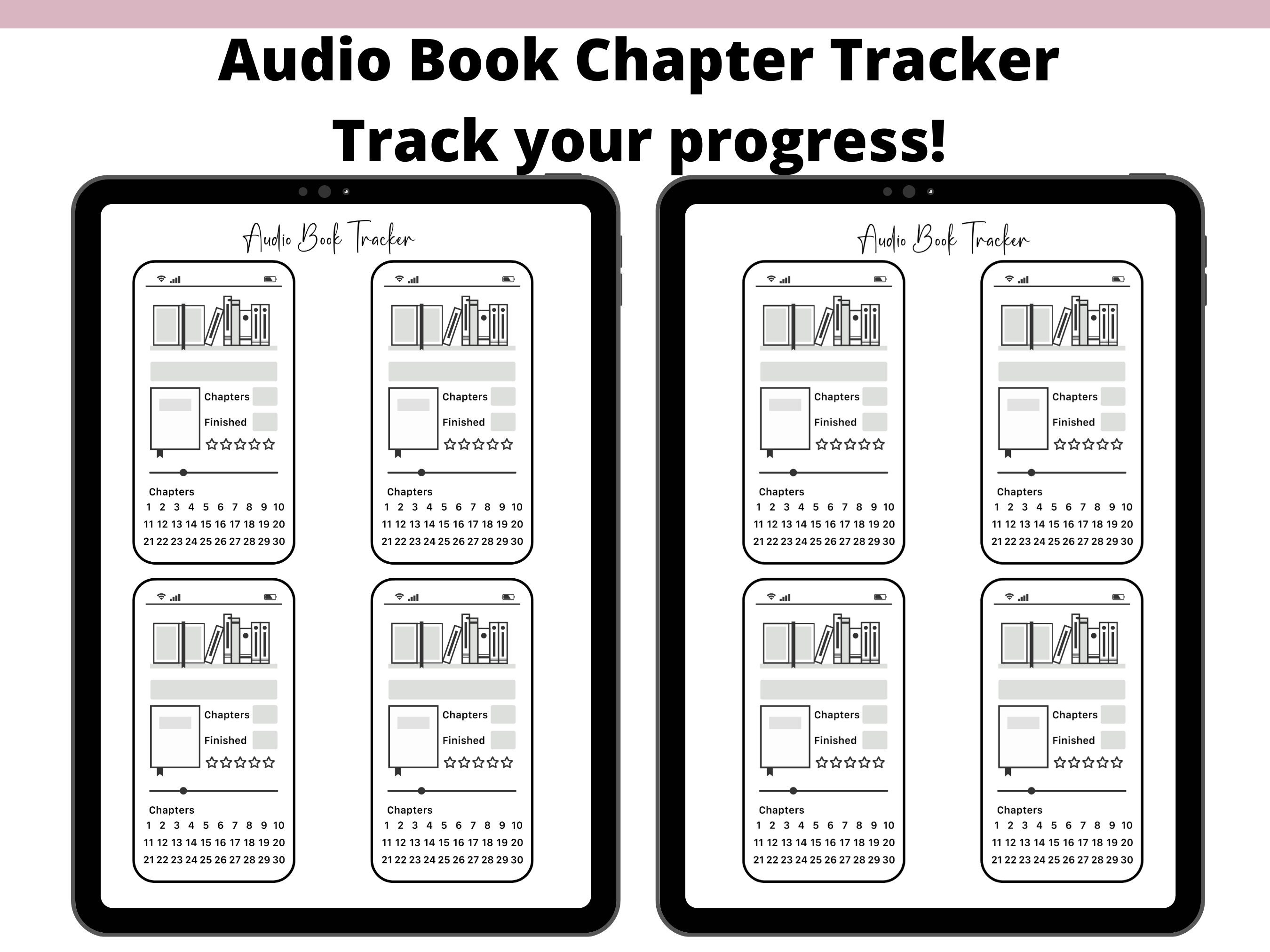 Audiobook Tracker, Audiobook Log - Etsy