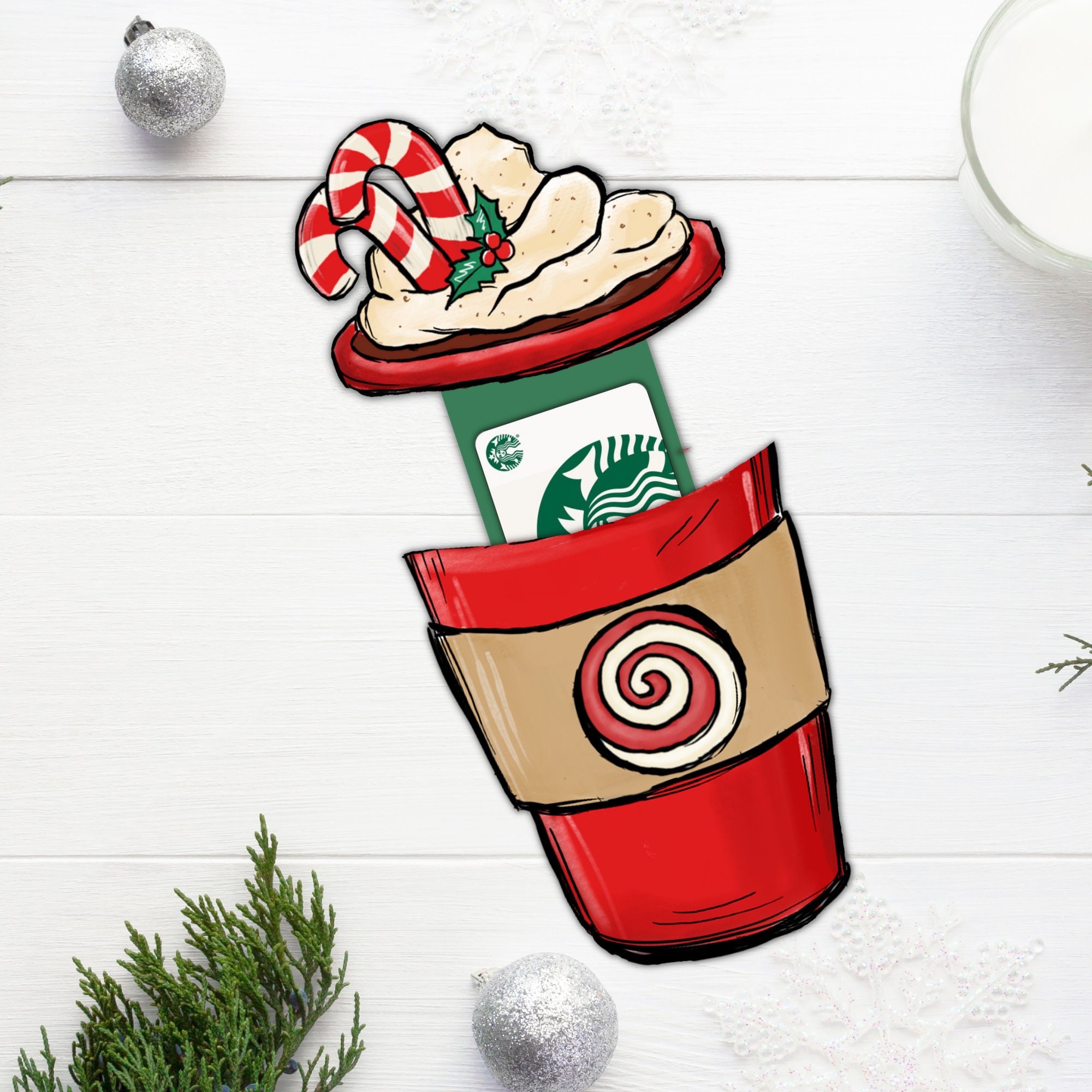Printable Christmas Coffee Gift Card Holder - Etsy