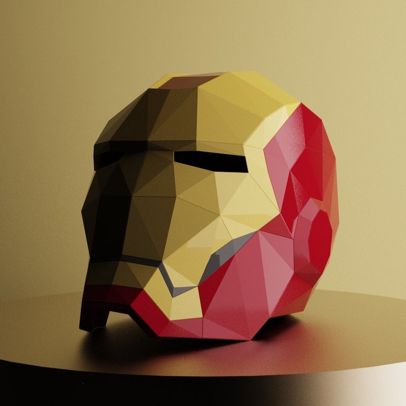 Iron Man Helmet Template - Etsy