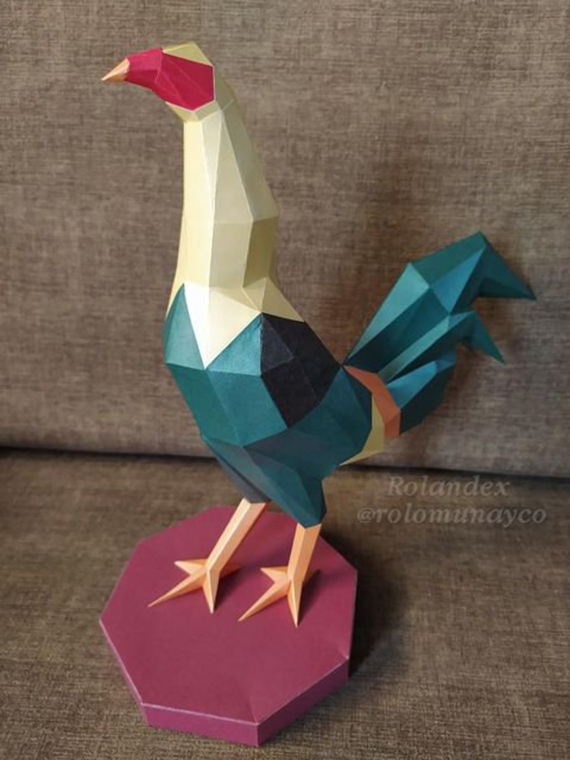 CHICKEN FIGHTING Rooster Bird & Garden Yard Art SCULPTURE, Minimalistic ...