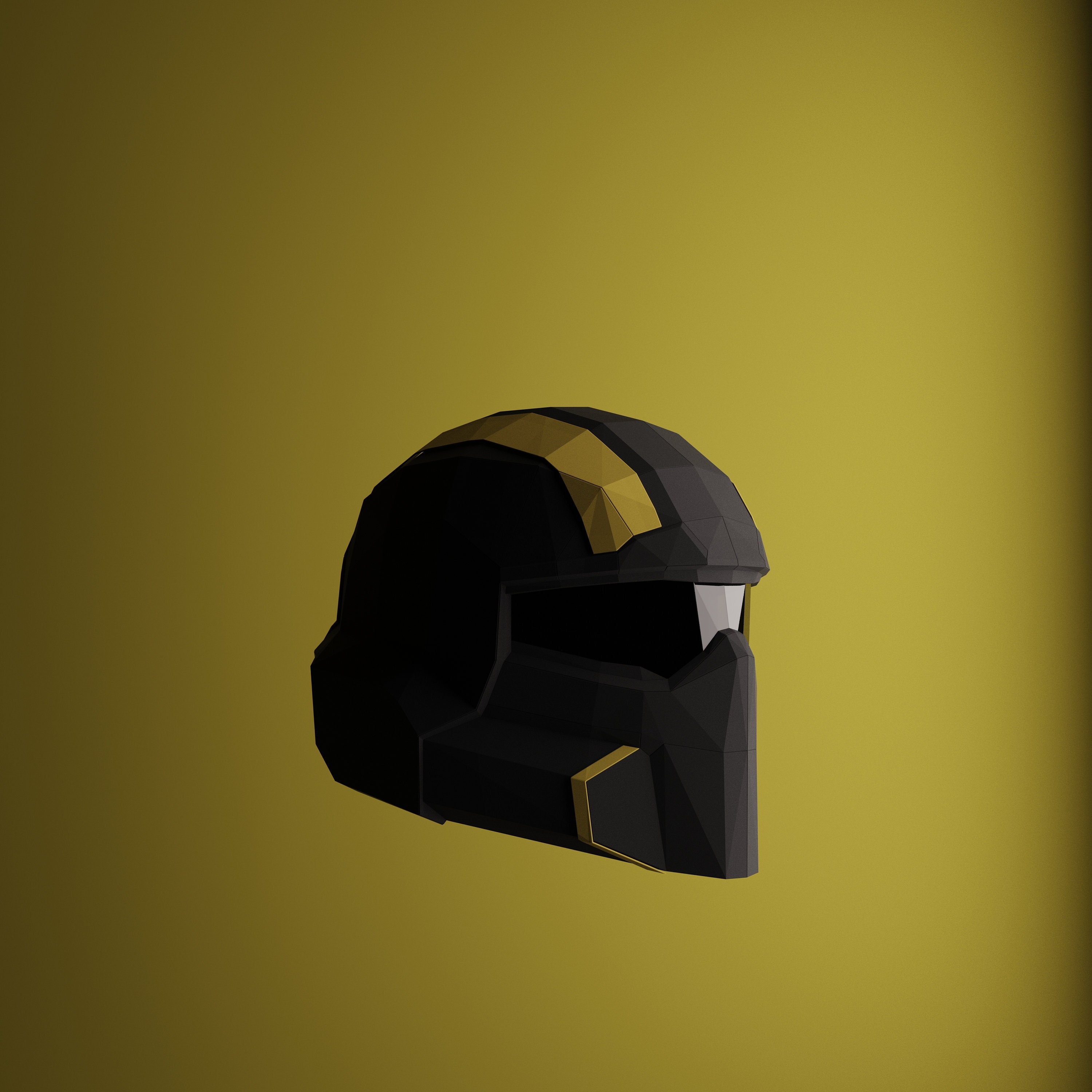 HELLDIVERS Cosplay Game Papercraft HELMET in Pdf & SVG Format Black and ...