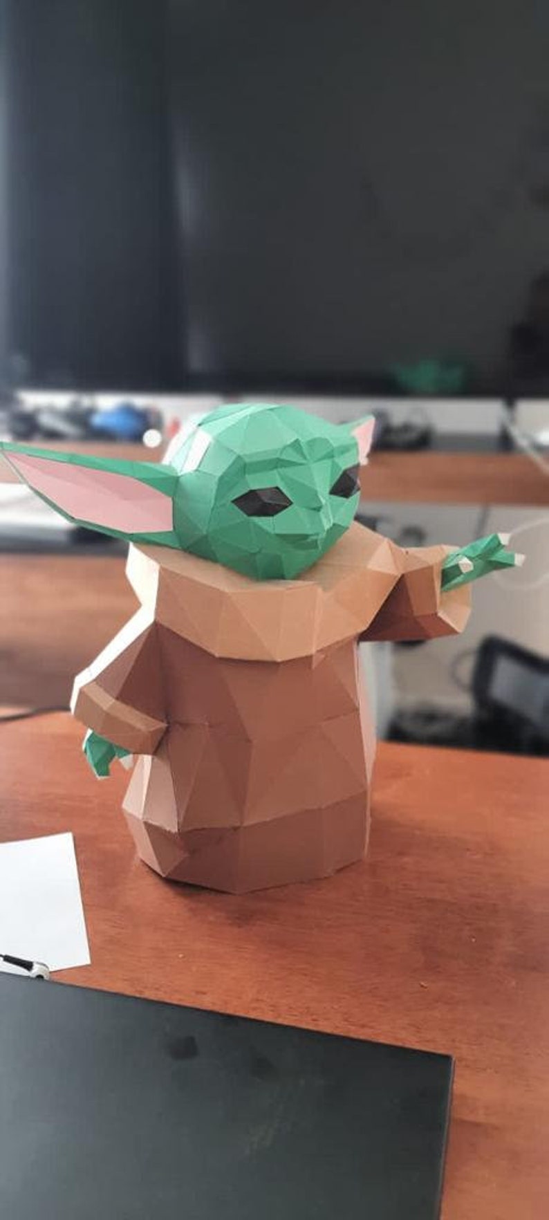 Digital BABY YODA Papercraft TEMPLATE for Kids and Adult - Lowpoly ...