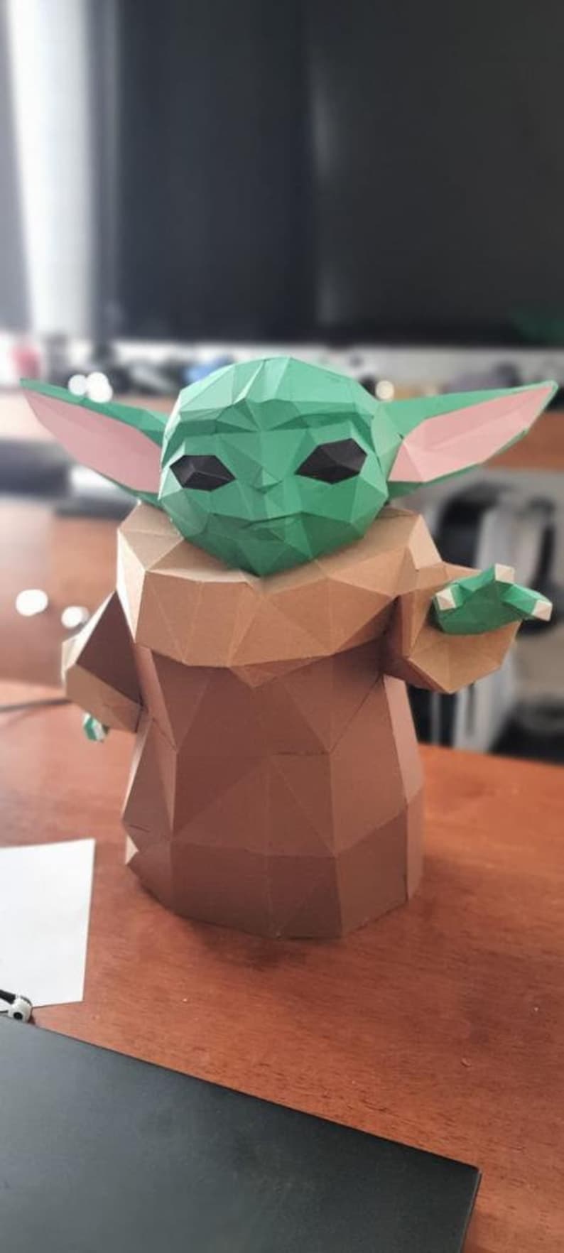 Digital BABY YODA Papercraft TEMPLATE for Kids and Adult - Lowpoly ...