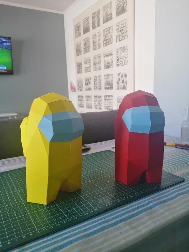 CREWMATE PAPERCRAFT Game Character 3d FIGURE - Digital Download Model ...