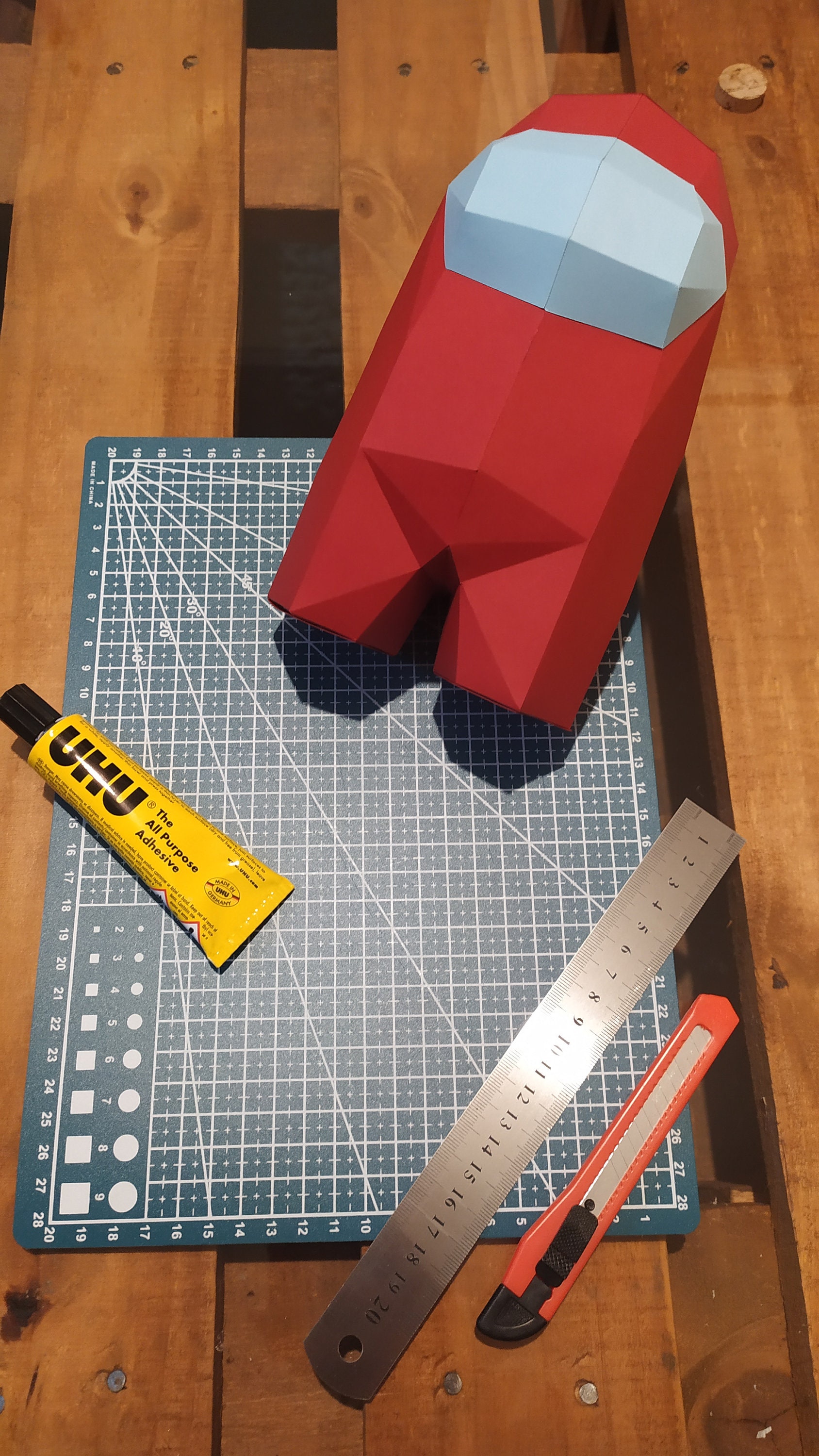 CREWMATE PAPERCRAFT Game Character 3d FIGURE - Digital Download Model ...