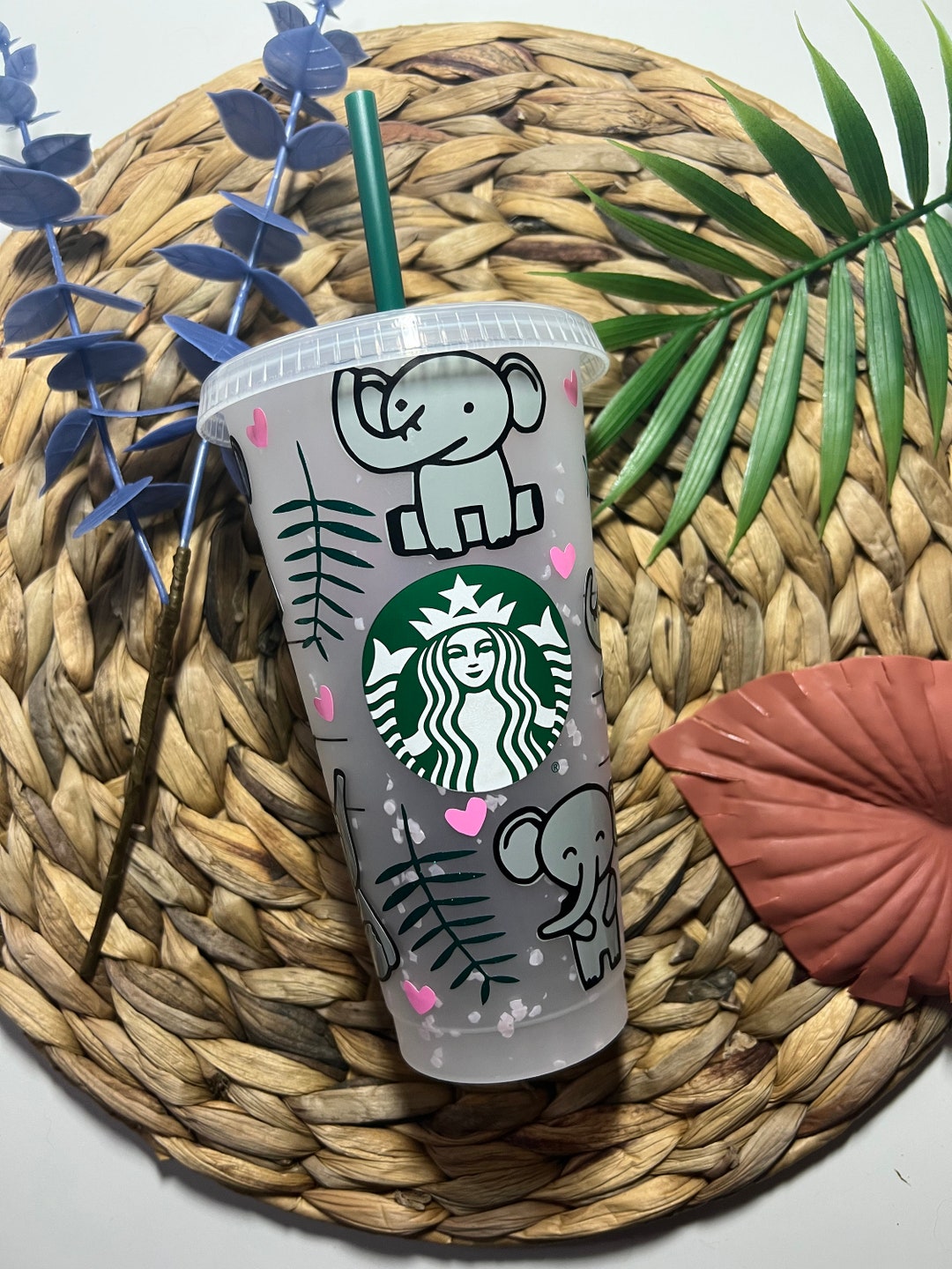 Elephant Cup/ Elephant Starbuck Cup/starbucks Reusable Cup With ...
