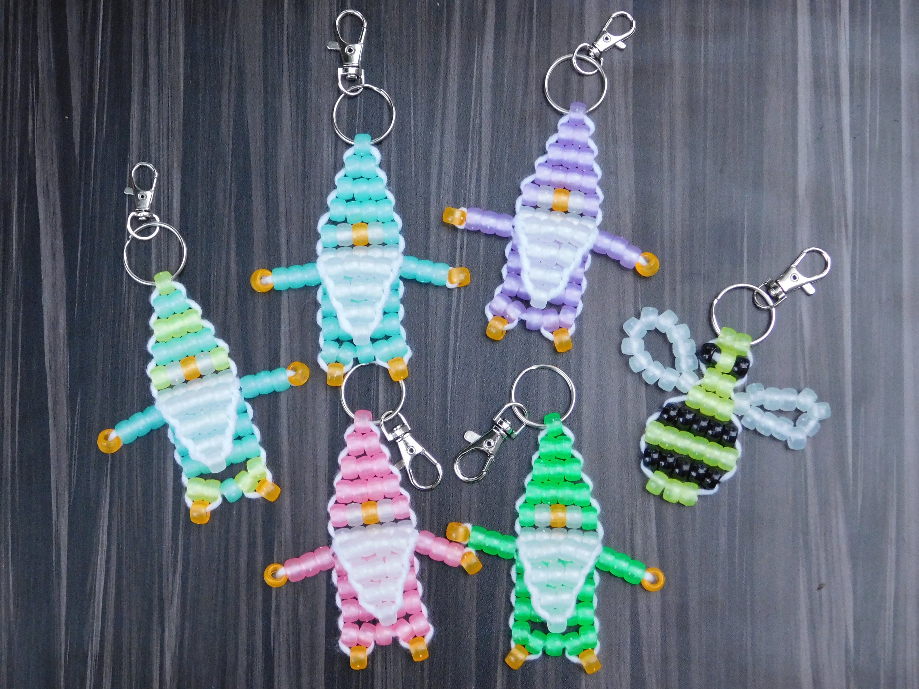 Beaded Animal Keychain | Glow in the Dark Animals | Pony Bead Animals ...