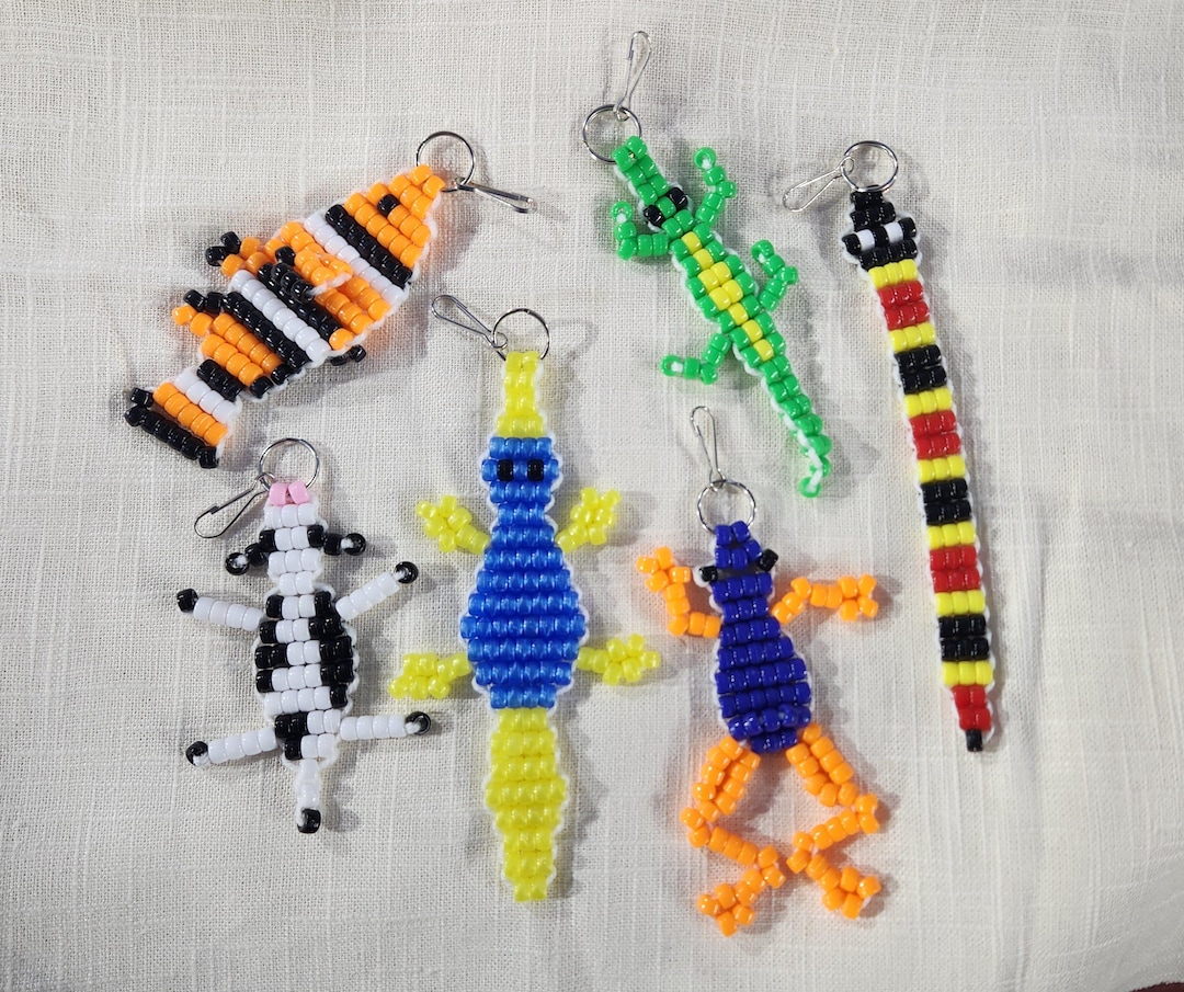 Mini Beaded Animal Keychain | Mini Animals | Pony Bead Animals | Mini ...