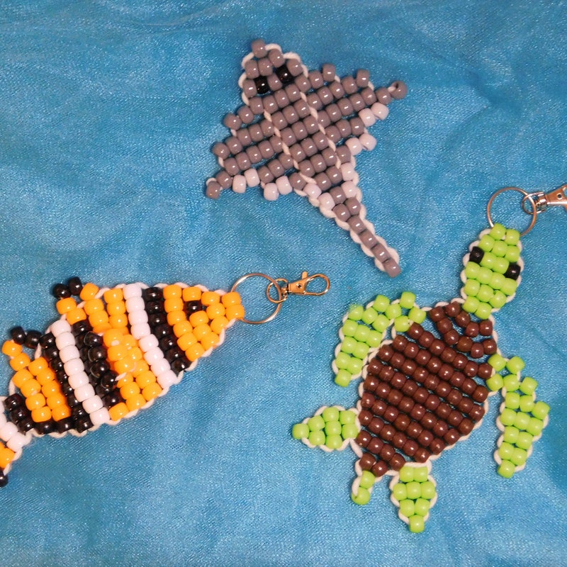 Beaded Animal Keychain - Etsy