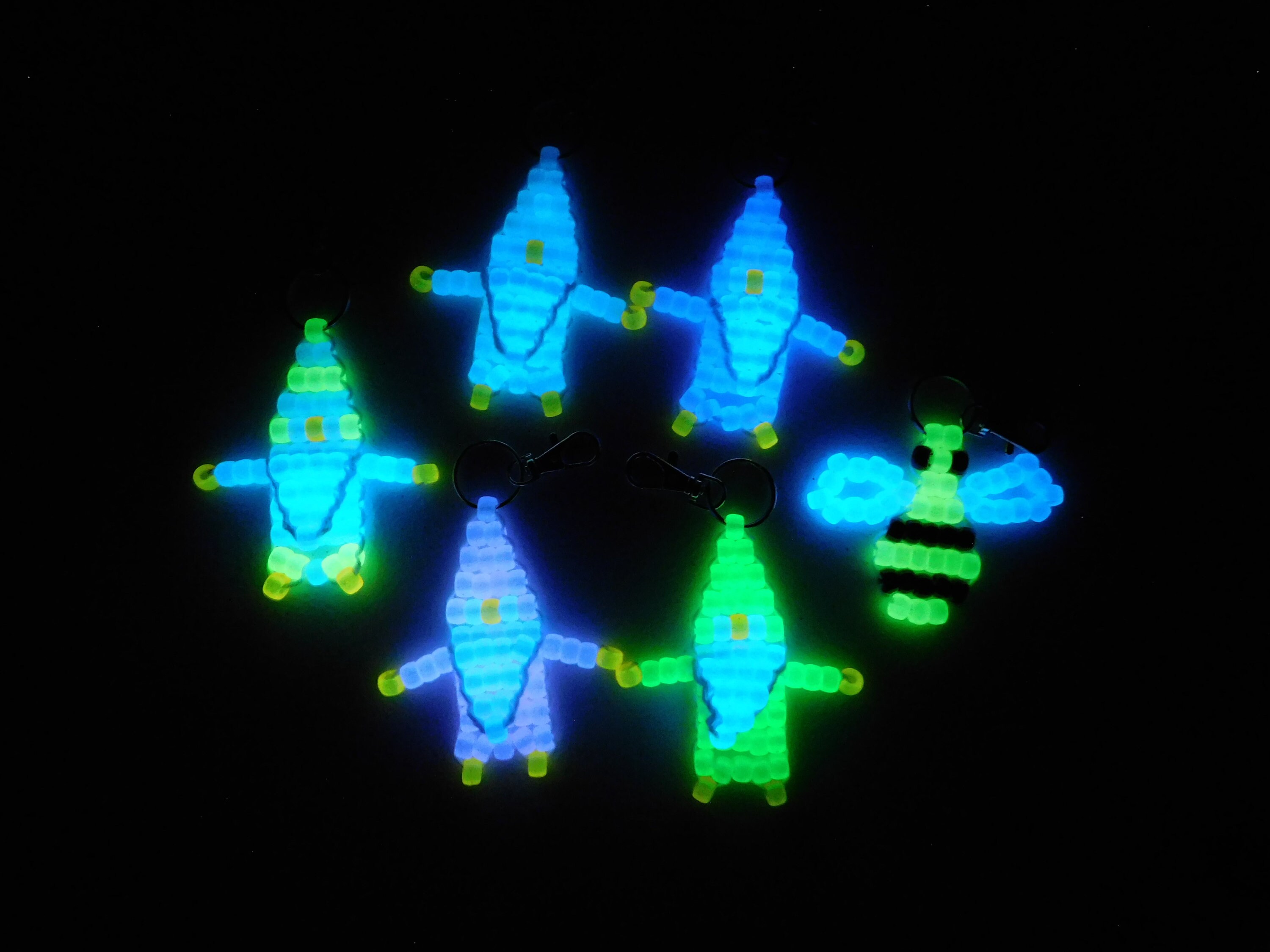 Beaded Animal Keychain | Glow in the Dark Animals | Pony Bead Animals ...