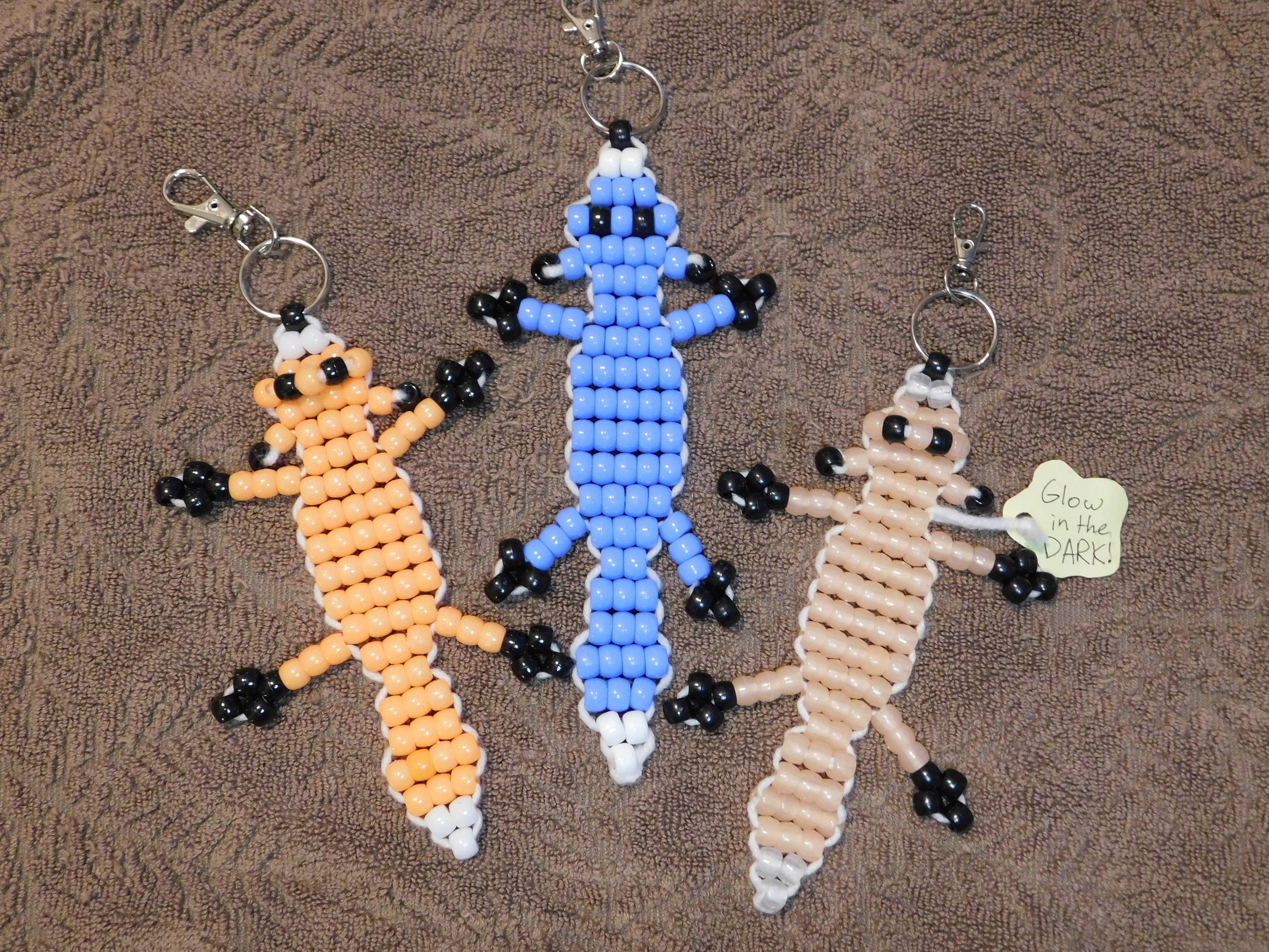 Beaded Animal Keychain Woodland Animals Pony Beads 90s Nostalgia Gift ...