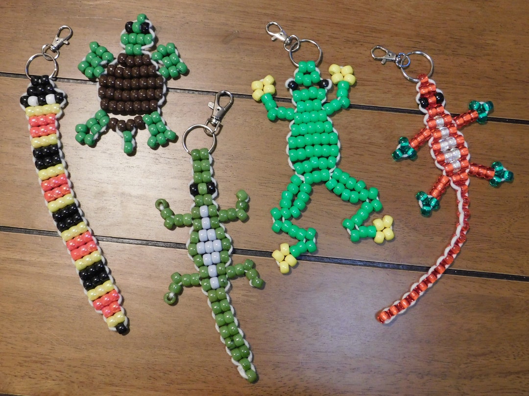 Beaded Pony Animals | Beaded Keychains | Amphibian Reptile Characters ...