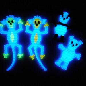 Beaded Animal Keychain | Glow in the Dark Animals | Pony Bead Animals ...