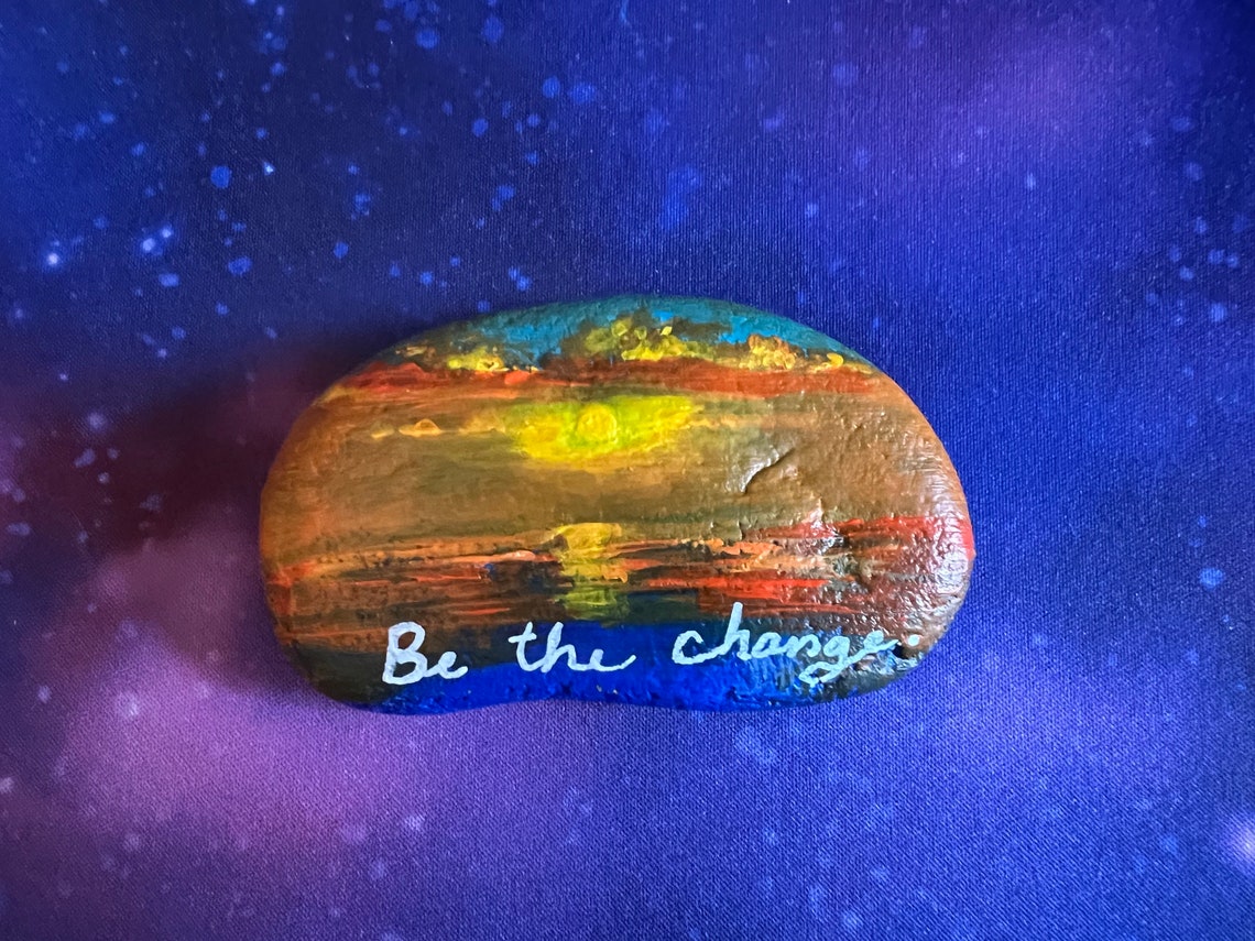 Positive Affirmation Rocks, Be Positivity Rocks, Painted Affirmation ...