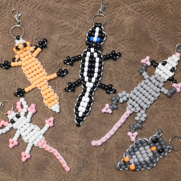Beaded Animal Keychain - Etsy