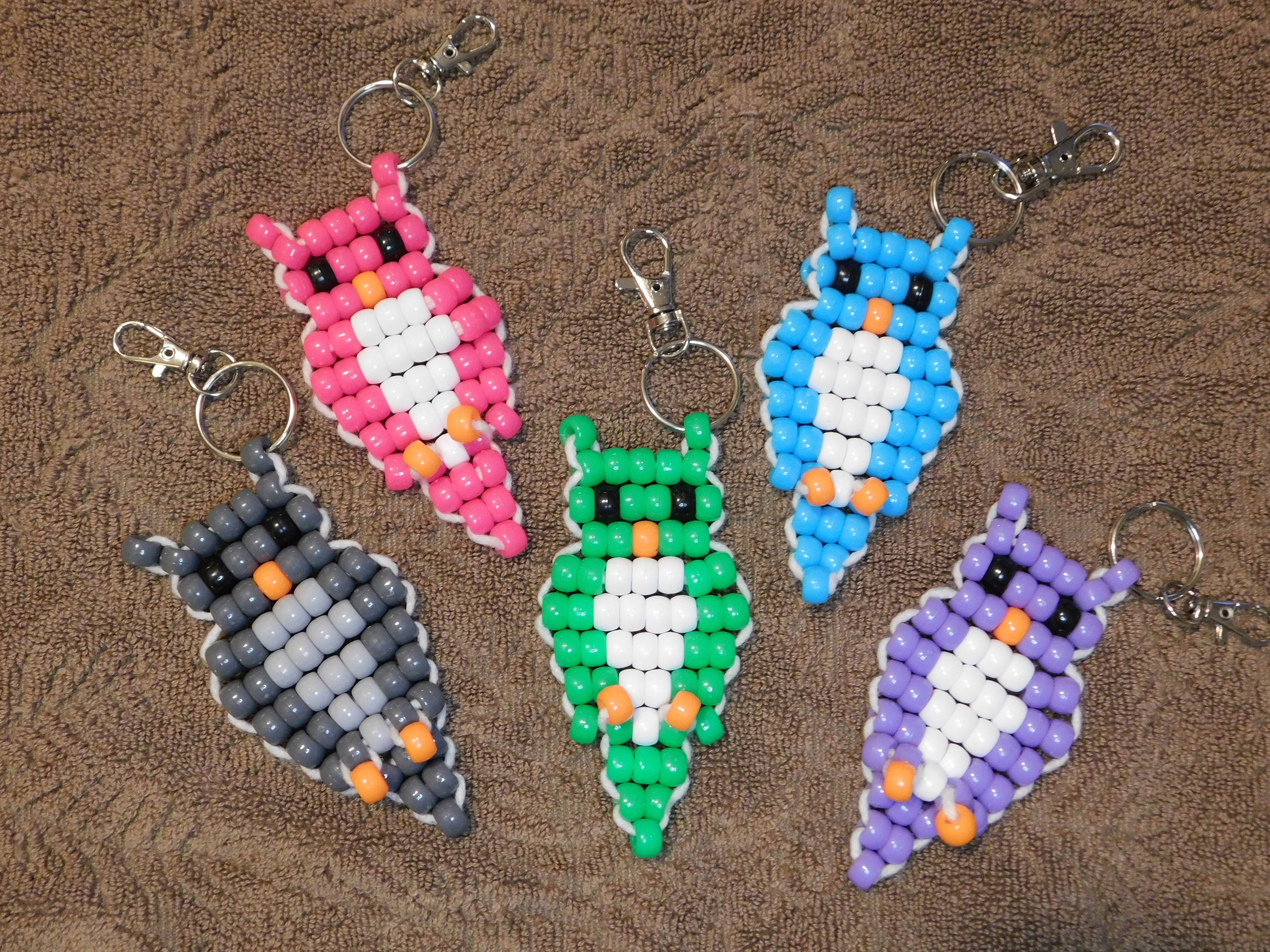 Beaded Animal Keychain Woodland Animals Pony Beads 90s Nostalgia Gift ...