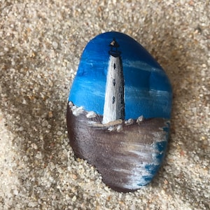 Nature Themed Painted Rocks, Seascape Painted Rocks, Hand Painted Rocks ...
