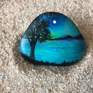 Nature Themed Painted Rocks, Seascape Painted Rocks, Hand Painted Rocks ...