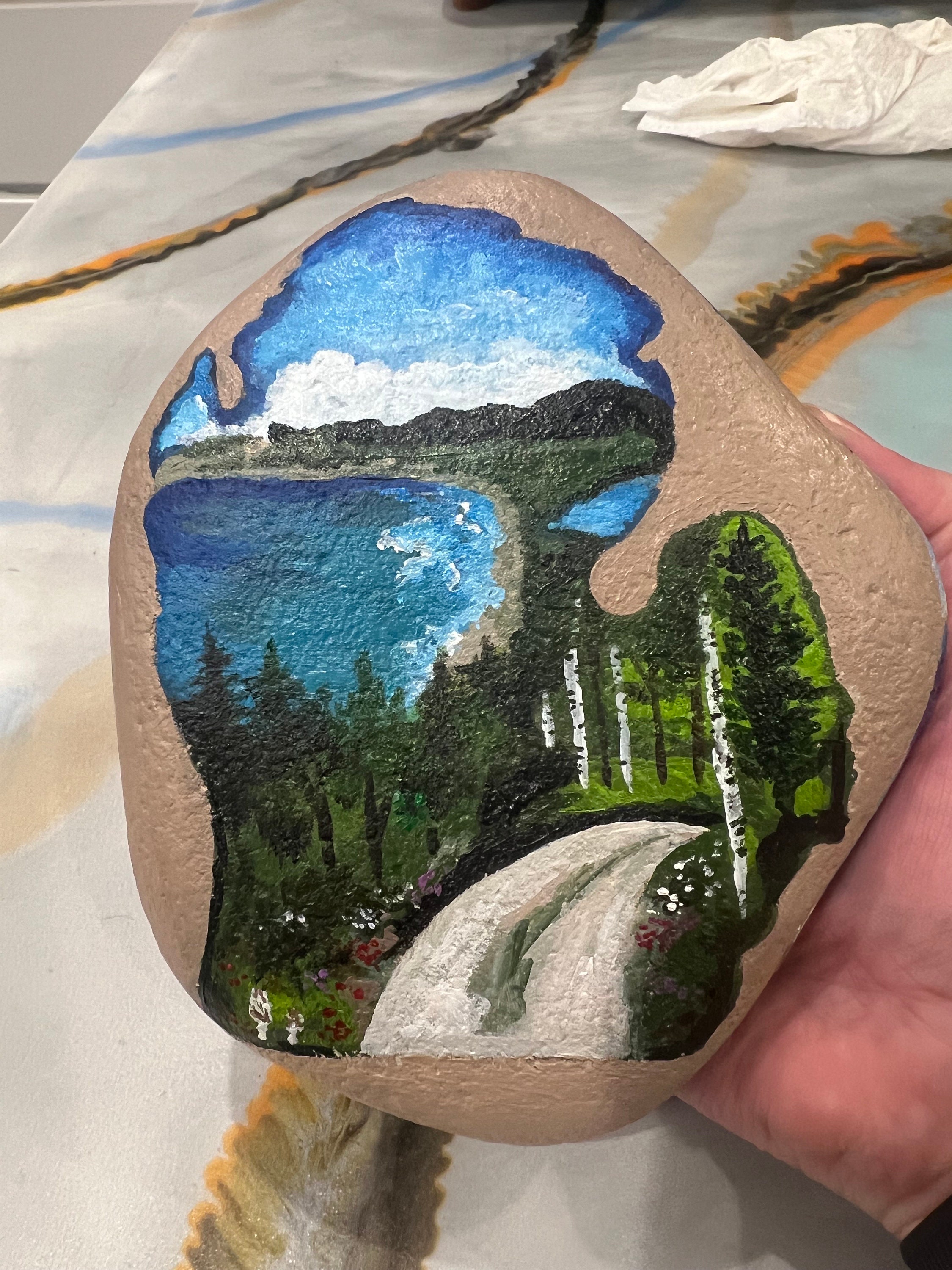 Custom Rock Painting, Hand Painted Custom Rock, Customized Rock ...