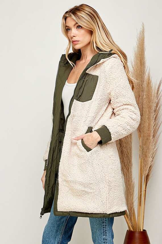 Reversible Parka Jacket With Drawstring Detail Fall Fashion - Etsy