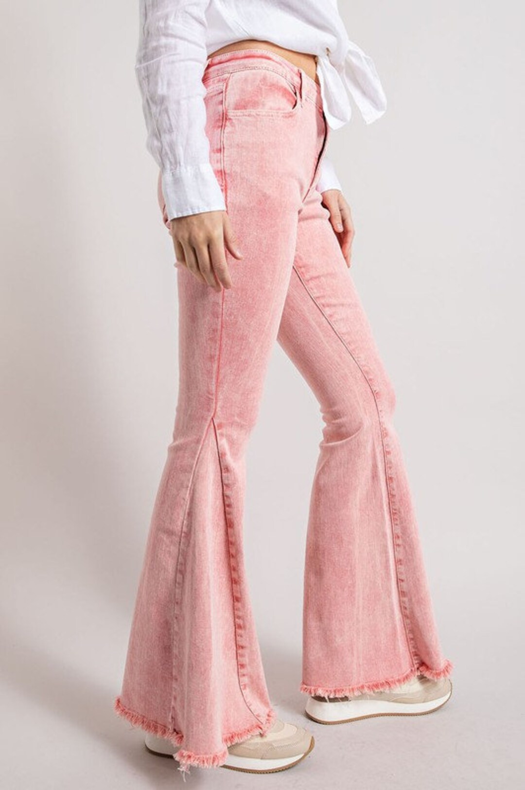 Western Boot Cut Bell Bottom Jeans Fringe Detail Boho - Etsy