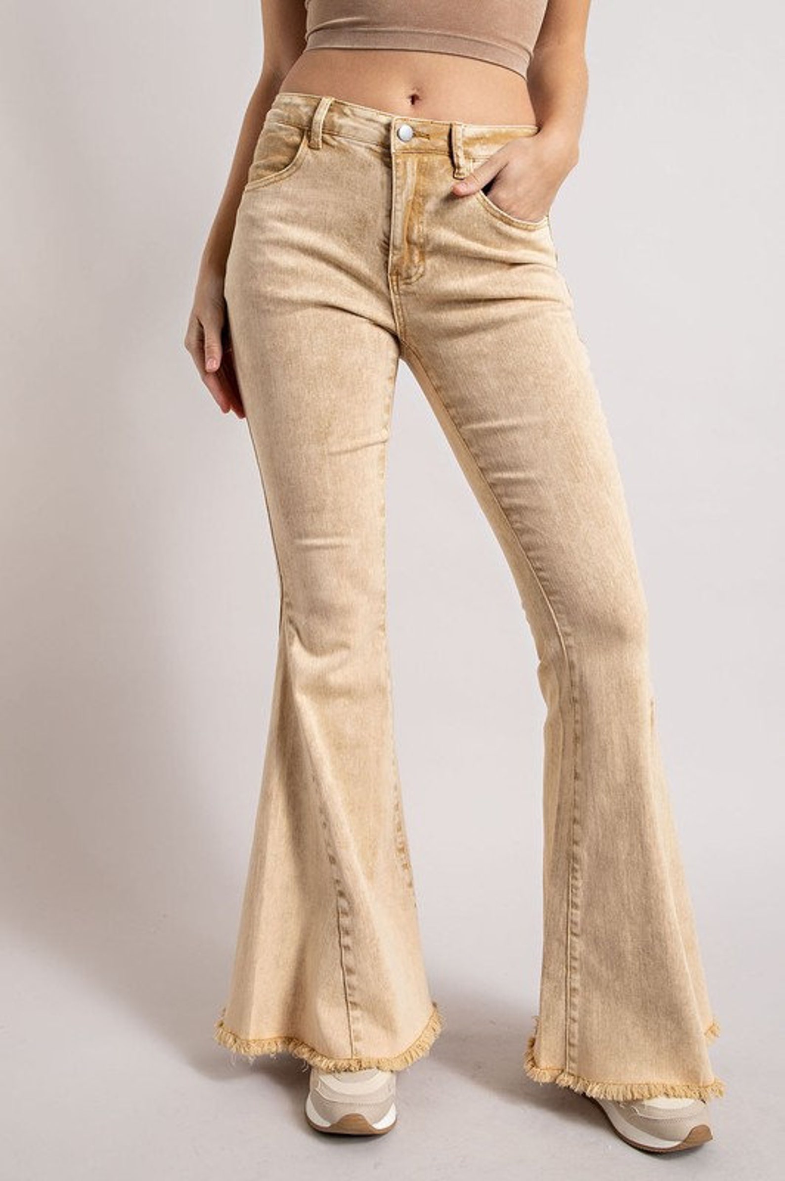 Western Boot Cut Bell Bottom Jeans, Fringe Detail, Boho, Trendy, Cowboy ...