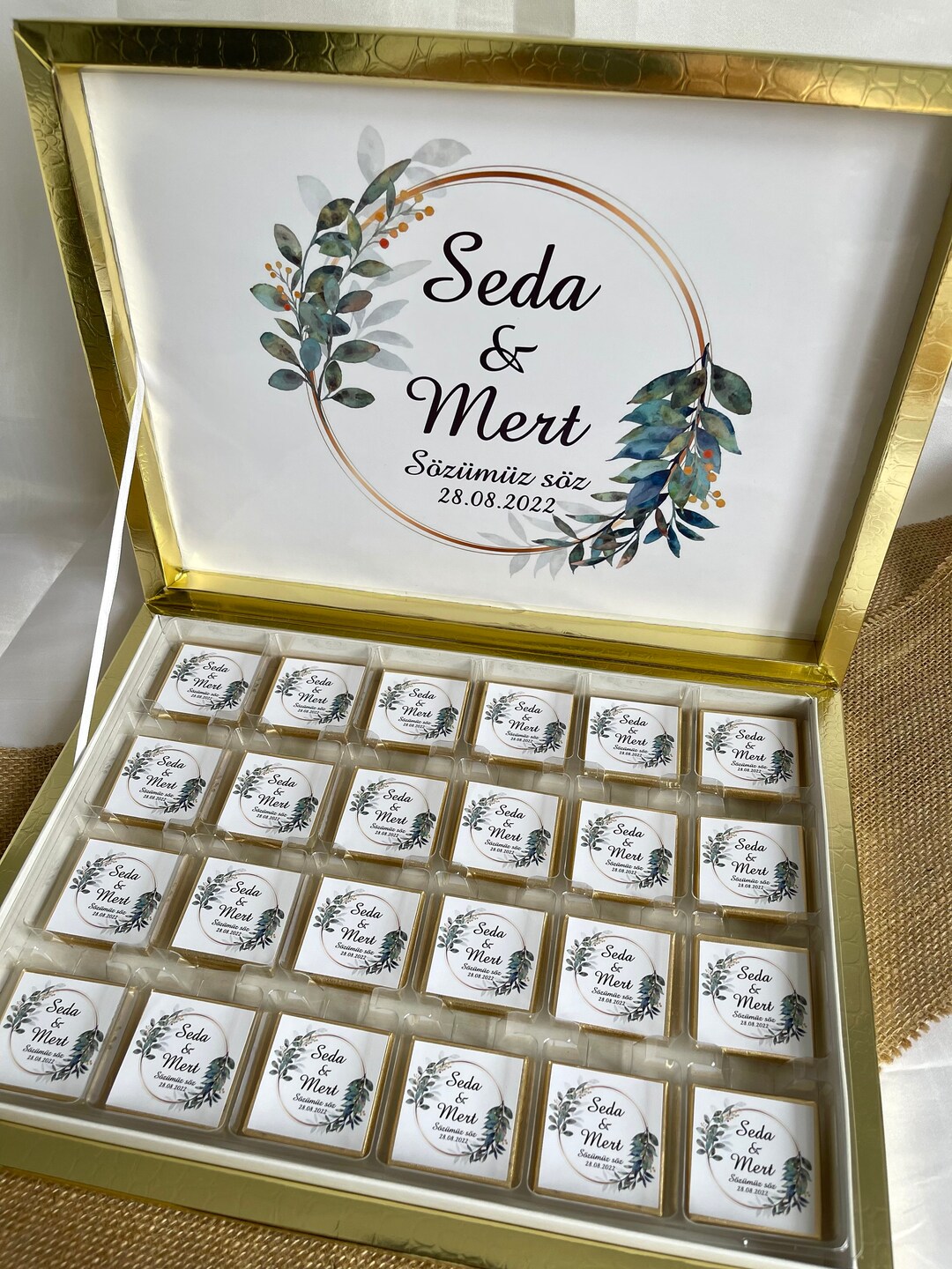 Personalized Chocolate Box Wedding Engagement Christening - Etsy