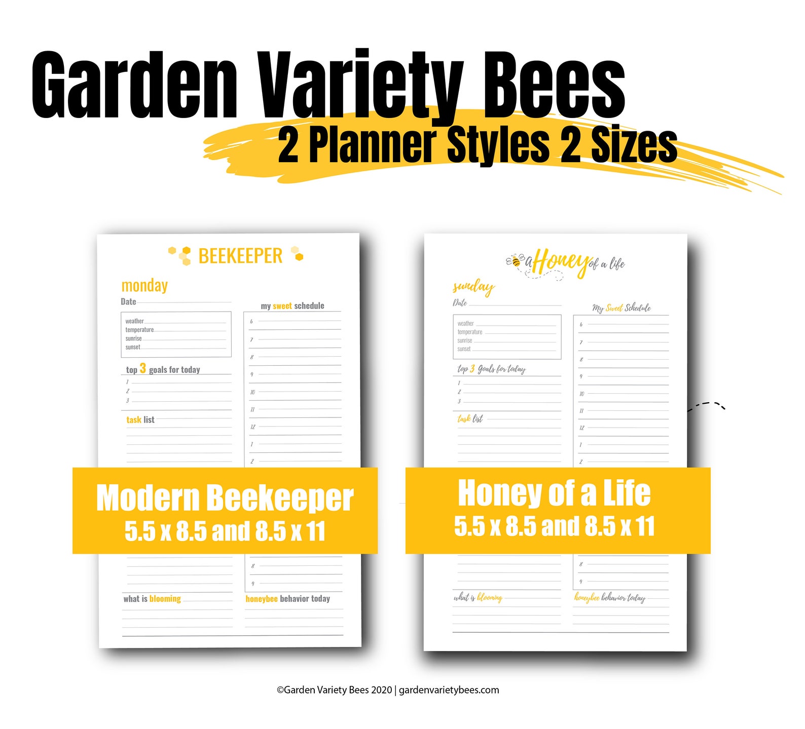 Beekeeping Planner Instant Download Printable Planner Undated Planner ...