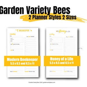Beekeeping Planner Instant Download Printable Planner Undated Planner ...