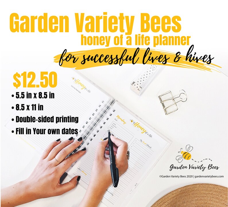 Beekeeping Planner Instant Download Printable Planner Undated Planner ...